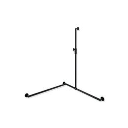 HEWI System 900 Duschhandlauf 900.35M30460CV 1250 x 965 x 965 mm, Edelstahl pulverbeschichtet schwarz tiefmatt, links