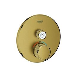 Grohe Grohtherm Smartcontrol Fertigmontageset 29118GN0 cool sunrise geb&uuml;rstet, rund, UP-Thermostat, 1 Absperrventil