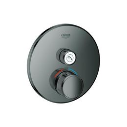 Grohe Grohtherm Smartcontrol Fertigmontageset 29118A00 hard graphite, rund, UP-Thermostat, 1 Absperrventil