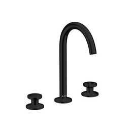 Hansgrohe Axor One 3-Loch-Waschtischarmatur 48070670 Ausladung 140mm, mit Push-Open Ablaufgarnitur, mattschwarz