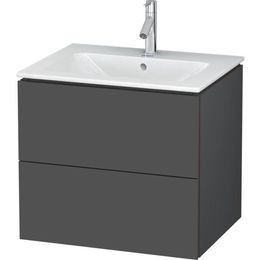 Duravit L-Cube Waschtischunterbau LC624004949 Graphit Matt, 62x55,5x48,1cm, 2 Schubladen