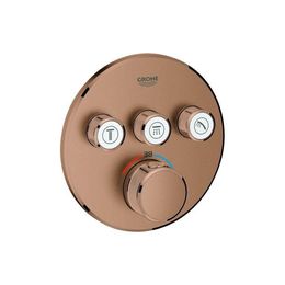 Grohe Grohtherm Smartcontrol Fertigmontageset 29121DL0 warm sunset geb&uuml;rstet, rund, UP-Thermostat, 3 Absperrventile