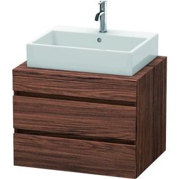 Duravit DuraStyle Waschtisch-Unterschrank DS531602121 70 x 54,8 cm, nussbaum dunkel, f&uuml;r Konsole, 2 Schubk&auml;sten