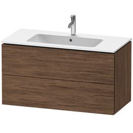 Duravit L-Cube Waschtisch-Unterschrank LC624202121 102 x 48,1 cm, nussbaum dunkel, 2 Schubk&auml;sten, wandh&auml;ngend