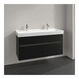 Villeroy & Boch Villeroy und Boch Collaro Waschtischunterschrank C012B0VL 115,4x54,6x44,4cm, Waschbecken mittig, LED, volcano black