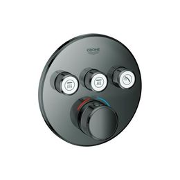 Grohe Grohtherm Smartcontrol Fertigmontageset 29121A00 hard graphite, rund, UP-Thermostat, 3 Absperrventile