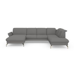 Sit & More Wohnlandschaft SIT & MORE, B:338cm H:84cm T:207cm, grau, Sofas, "Fashion U-Form", wahlweise mit Kopfteilverstellung, Vorziehsitz, motorisch,