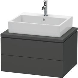 Duravit L-Cube Waschtisch-Unterschrank LC581604949 72 x 54,7 cm, graphit matt, f&uuml;r Konsole, 2 Schubk&auml;sten