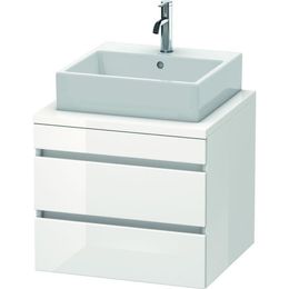 Duravit DuraStyle Waschtisch-Unterschrank DS531502222 60 x 54,8 cm, wei&szlig; hochglanz, f&uuml;r Konsole, 2 Schubk&auml;sten
