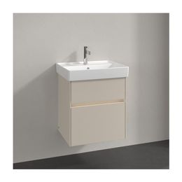 Villeroy & Boch Villeroy und Boch Collaro Waschtischunterschrank C007B0VN 51x54,6x41,4cm, Waschbecken mittig, LED-Beleuchtung, cashmere grey