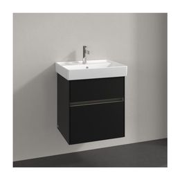 Villeroy & Boch Villeroy und Boch Collaro Waschtischunterschrank C007B0VL 51x54,6x41,4cm, Waschbecken mittig, LED-Beleuchtung, volcano black