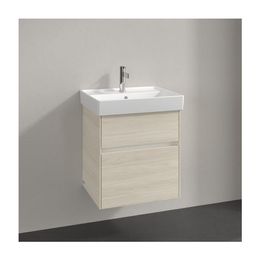 Villeroy & Boch Villeroy und Boch Collaro Waschtischunterschrank C007B0AA 51x54,6x41,4cm, Waschbecken mittig, LED-Beleuchtung, white oak