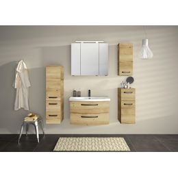H&auml;ngeschrank SAPHIR, B:30cm H:70cm T:17cm, braun, Spanplatte, Badezimmer, Schr&auml;nke, "Serie 4010 Wand-Badschrank 30 cm breit mit 1 T&uuml;r, 2