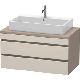 Duravit DuraStyle Waschtisch-Unterschrank DS531909143 100 x 54,8 cm, taupe/basalt matt, f&uuml;r Konsole, 2 Schubk&auml;sten