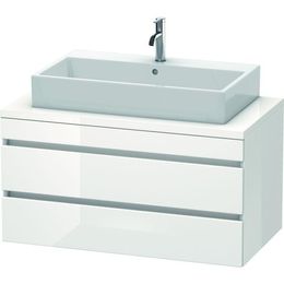 Duravit DuraStyle Waschtisch-Unterschrank DS531902243 100 x 54,8 cm, wei&szlig; hochglanz/basalt matt, f&uuml;r Konsole, 2 Schubk&auml;sten