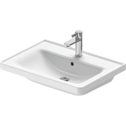 Duravit D-Neo M&ouml;bel-Waschtisch 2367650000 65 x 48 cm, mit Hahnloch, wei&szlig;, mit &Uuml;berlauf, Hahnlochbank