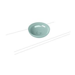 Kaldewei Miena Waschtisch-Schale 909306003679 3180, &Oslash; 45 cm, Soft Touch, Perl-Effekt, ohne &Uuml;berlauf, ohne Hahnloch, Schallschutz