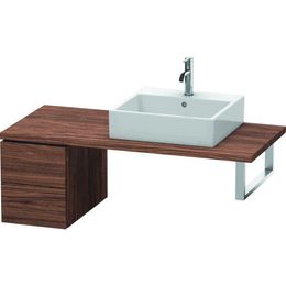 Duravit L-Cube Unterschrank LC583502121 32 x 54,7 cm, nussbaum dunkel, f&uuml;r Konsole, 2 Schubk&auml;sten