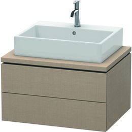 Duravit L-Cube Waschtisch-Unterschrank LC581607575 72 x 54,7 cm, leinen, f&uuml;r Konsole, 2 Schubk&auml;sten