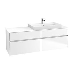 Villeroy & Boch Villeroy & Boch Collaro Waschtischunterschrank C02700MS 160x54,8x50cm, Waschtisch rechts, White Matt