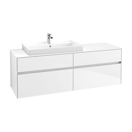Villeroy & Boch Villeroy & Boch Collaro Waschtischunterschrank C02600DH 160x54,8x50cm, Waschtisch links, Glossy White