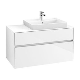 Villeroy & Boch Villeroy & Boch Collaro Waschtischunterschrank C01800DH 100x54,8x50cm, Waschtisch rechts, Glossy White