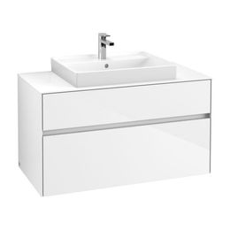 Villeroy & Boch Villeroy & Boch Collaro Waschtischunterschrank C01900DH 100x54,8x50cm, Waschtisch mittig, Glossy White