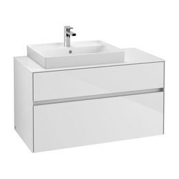 Villeroy & Boch Villeroy & Boch Collaro Waschtischunterschrank C01700DH 100x54,8x50cm, Waschtisch links, Glossy White