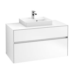Villeroy & Boch Villeroy & Boch Collaro Waschtischunterschrank C01600MS 100x54,8x50cm, Waschtisch mittig, White Matt