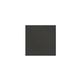 Bette BetteAir Duschfliese 7350-401AE,T2 900 x 900 mm, anthracite, Rechteck, glasierter Titan-Stahl, mit Minimum-T&auml;ger