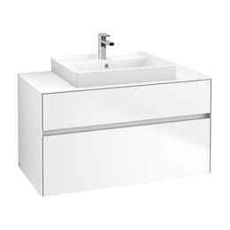 Villeroy & Boch Villeroy & Boch Collaro Waschtischunterschrank C01900MS 100x54,8x50cm, Waschtisch mittig, White Matt