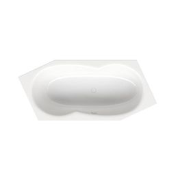 Bette BetteMetric 6-Eck-Badewanne 6840-287 206x90x45cm, Fu&szlig;ende rechts, &Uuml;berlauf vorne, starwhite