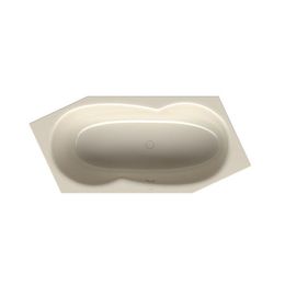 Bette BetteMetric 6-Eck-Badewanne 6840-001 206x90x45cm, Fu&szlig;ende rechts, &Uuml;berlauf vorne, pergamon