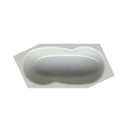 Bette BetteMetric 6-Eck-Badewanne 6840-002 206x90x45cm, Fu&szlig;ende rechts, &Uuml;berlauf vorne, manhattan