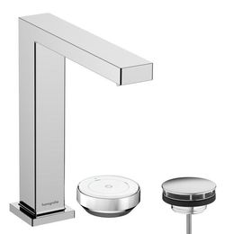 Hansgrohe Tecturis E 2-Loch Waschtischarmatur 73053000 mit Ablaufgarnitur, CoolStart, chrom