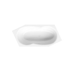 Bette BetteMetric 6-Eck-Badewanne 6840-038 206x90x45cm, Fu&szlig;ende rechts, &Uuml;berlauf vorne, natura