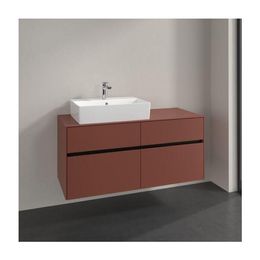 Villeroy & Boch Villeroy und Boch Collaro Waschtischunterschrank C12900AH 120x54,8x50cm, Waschtisch links, wine red
