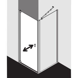 Kermi Raya Schwingt&uuml;r RA1WL08820VPK 88x200cm, Anschlag links, ESG klar KermiClean