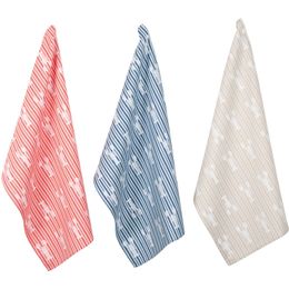 Geschirrtuch Pad, B:50cm H:1cm L:70cm T:50cm, bunt, 100% Baumwolle, Geschirrt&uuml;cher, "LOBBY", 100% Baumwolle, 50x70 cm, Motiv Hummer