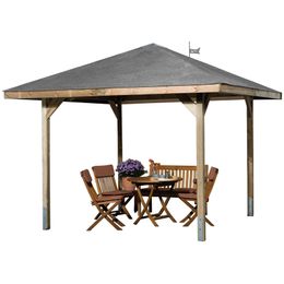 Pavillon Weka, beige, Garten, Pavillons, "Paradies 1", BxT: 294x294 cm