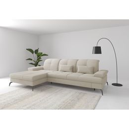 Sit & More Ecksofa SIT & MORE, B:279cm H:90cm T:185cm, beige, 95% Polyester, 5% Polyamid, Wohnzimmer, Sofas, "Amica, L-Form, inkl. Sitztiefenverstellung &