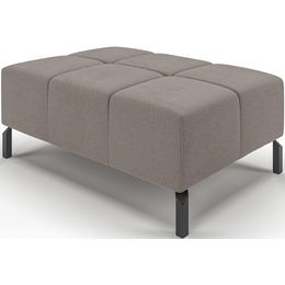 Hockerbank Inosign, B:107cm H:43cm T:71cm, grau, 100% Polyester, Hocker, "Ancona New", passend zum Ecksofa "Ancona New", auch in Easy care-Bezug