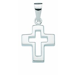 Adelia´s ADELIA ́S Damen Kette mit Anhänger "Schmuckset - Set mit Halskette 925 Silber Kreuz Anhänger", Silber 925 (Sterlingsilber), silber, Silber 925