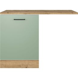 Frontblende Flex-Well, B:110cm H:85cm T:60cm, gr&uuml;n, Holzwerkstoff, M&ouml;belblenden, "CARA", Front- und Sockel sowie Arbeitplatte f&uuml;r integrierte