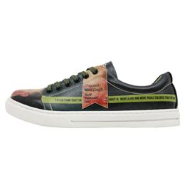 DOGO Damen Outdoorsandale "DOGO Classic Sneaker Vincent Van Gogh Self Portrait Damen", Gr. 36, schwarz, Lederimitat, Schuhe, Handgefertigt