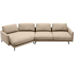 Wohnlandschaft, B:353cm H:91cm T:175cm, beige, CREATION BY ROLF BENZ, Sofas, "CR.414 mit Kuschelecke für Wohlfühlkomfort", Wahlweise aus Leder oder