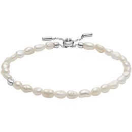 Skagen Damen Armband "Schmuck Geschenk Edelstahl Armkette AGNETHE PEARL", 21,6cm, Edelstahl Perlen, silber, Edelstahl, Perlen, Armbänder, mit