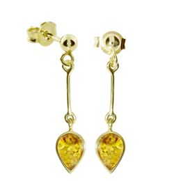 OSTSEE-SCHMUCK Damen Paar Ohrh&auml;nger "- Classic 7 x 5 mm - Gold 333/000 - Bernstein", Gelbgold 333, gold, Gelbgold 333, Ohrringe