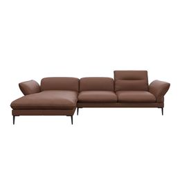 Ecksofa FLEXLUX, B:307cm H:88cm T:182cm, braun, Wohnzimmer, Sofas, "Salino, Funktionssofa mit Recamiere, Relaxsofa, Ecksofa", Sofa mit Arm- und