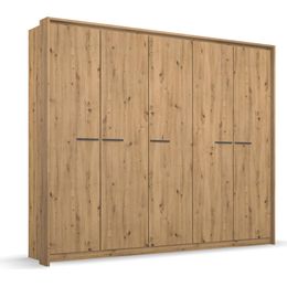 Dreht&uuml;renschrank Rauch, B:230cm H:231cm T:58cm, braun, Holzwerkstoff, Schr&auml;nke, "Kleiderschrank Schrank Garderobe W&auml;scheschrank Ankleide OTELI",
